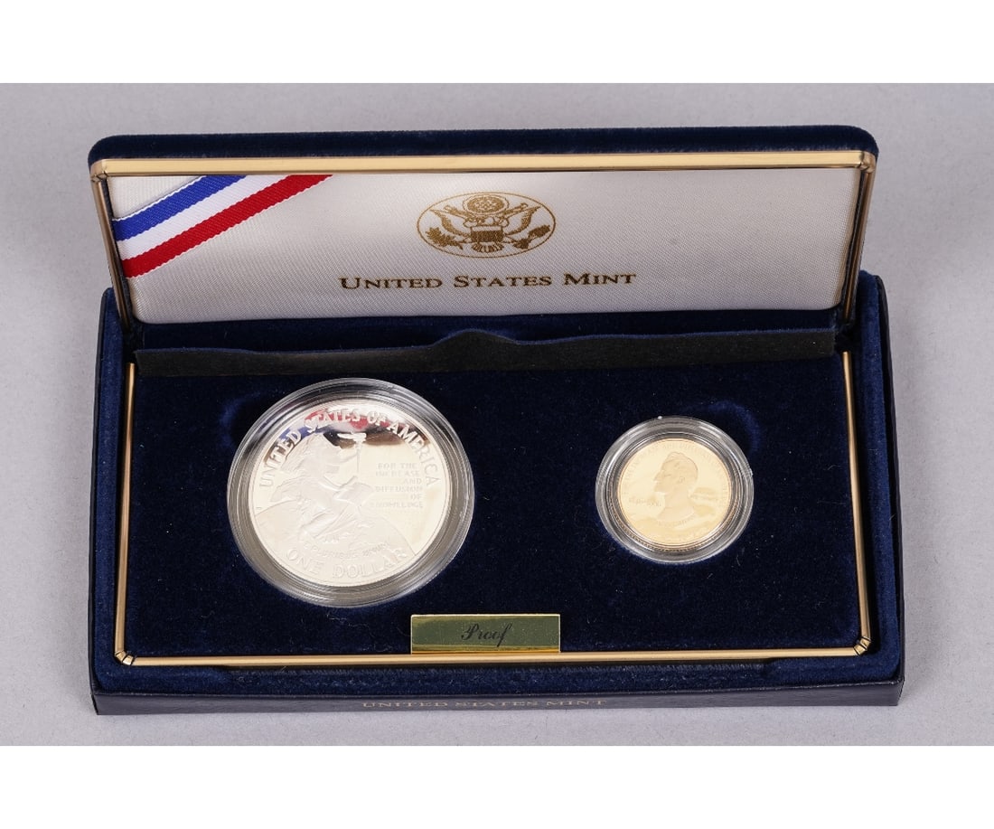 Two-coin Silver And Gold Proof Set Auction