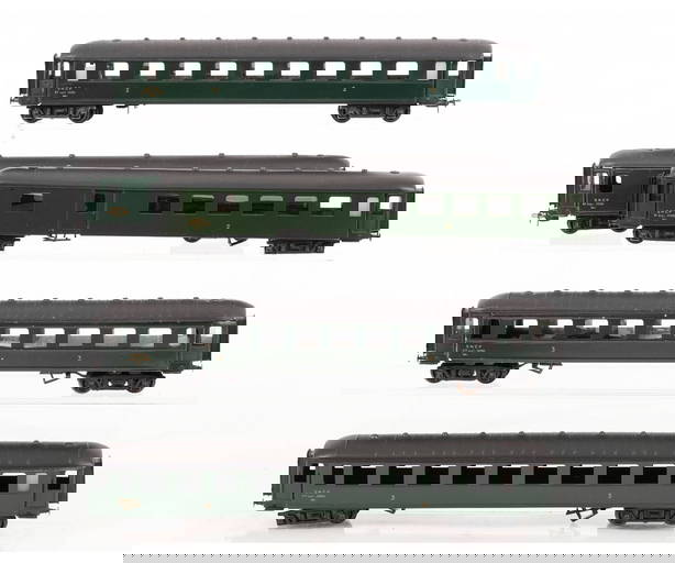 Five Sncf Ho Train Cars