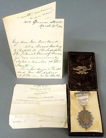 Tiffany & Co. Colonial Dames of America badge presented - Feb 15, 2014 ...