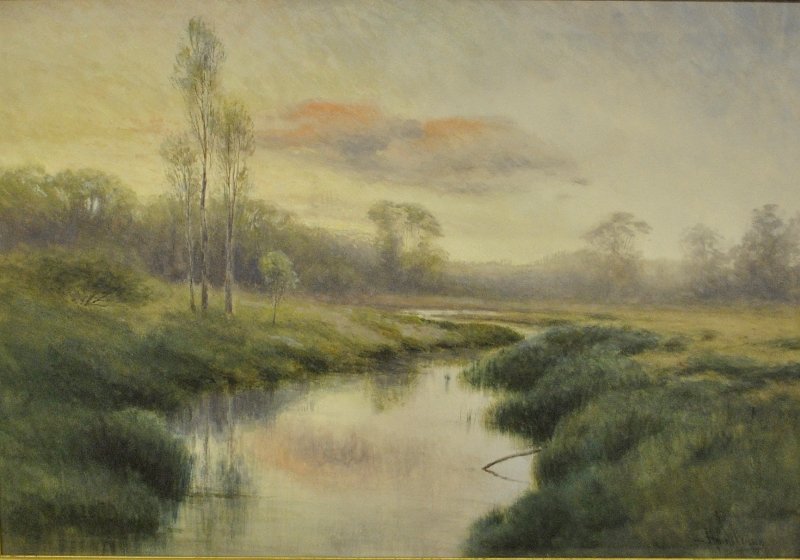 Wilson, Howell [19th/20th c.] watercolor painting of st