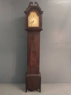 Mahogany Grandfather Clock Made By Ithaca