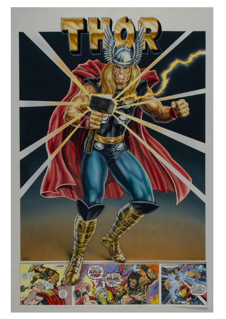 "Thor" Original Poster Painting. - May 04, 2019 | Van Eaton Galleries in CA