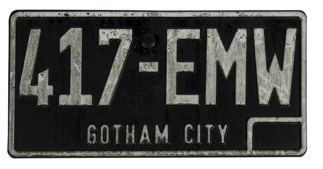 "Batman" Gotham City Prop License Plate. - May 04, 2019 | Van Eaton ...