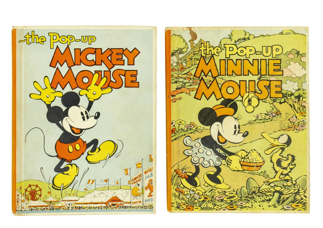 Pair Of Mickey & Minnie Mouse Pop Up Books.