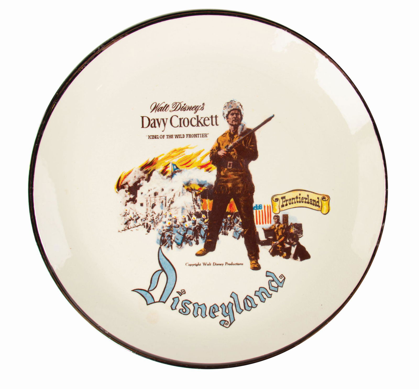 Eleanore Welborn Davy Crockett Plate.
