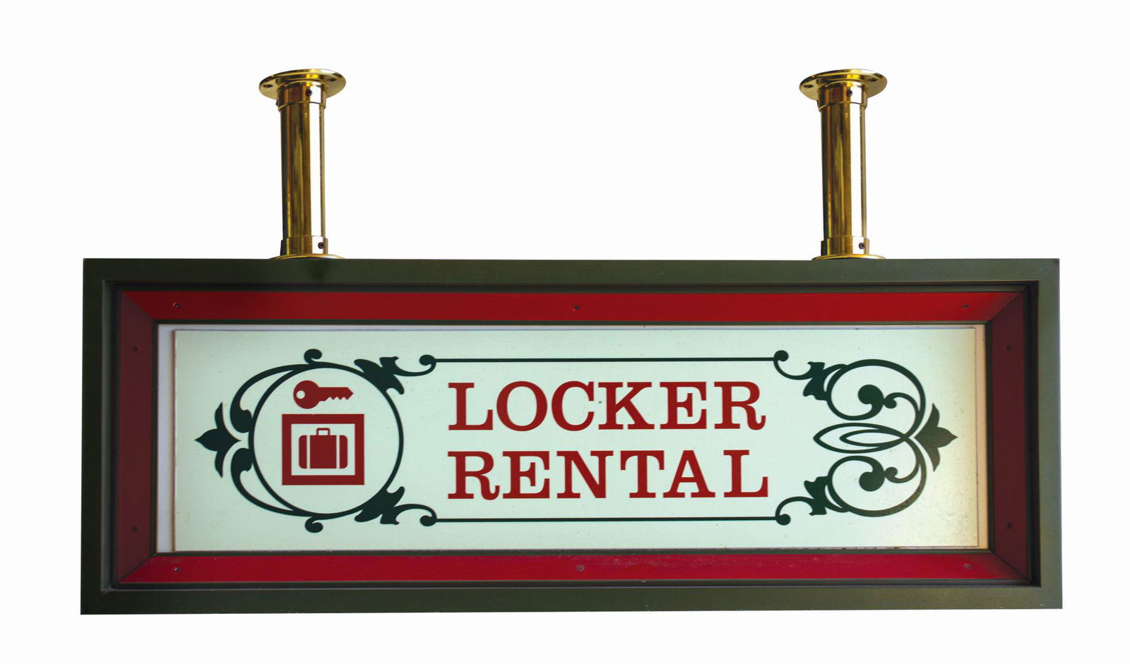 Locker Rental Sign.