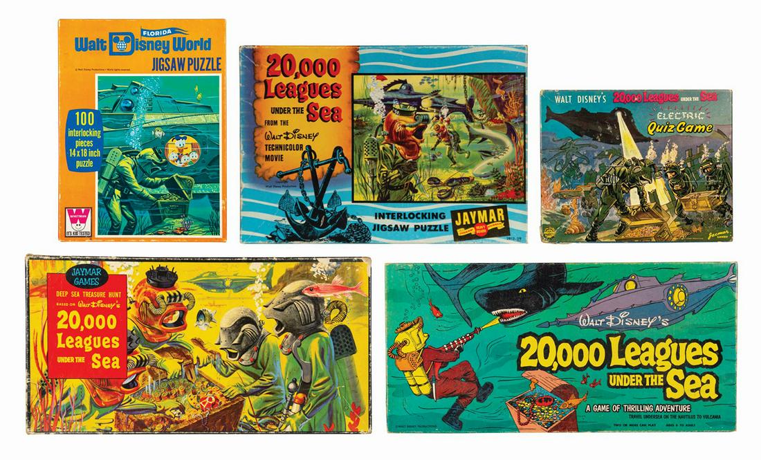 Collection Of (5) 20,000 Leagues Games & Puzzles.