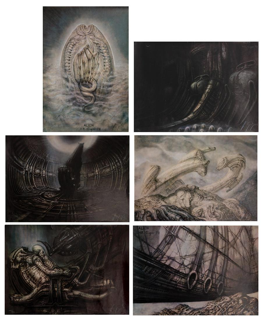 Set of (6) Signed H.R. Giger Aliens Concept Prints. - May 09, 2020 ...
