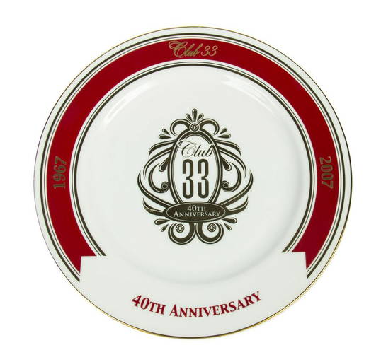 Club 33 Limited Edition Plate.
