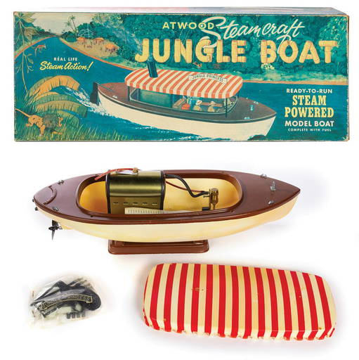 Jungle Cruise Steam Powered Boat Toy In Box.