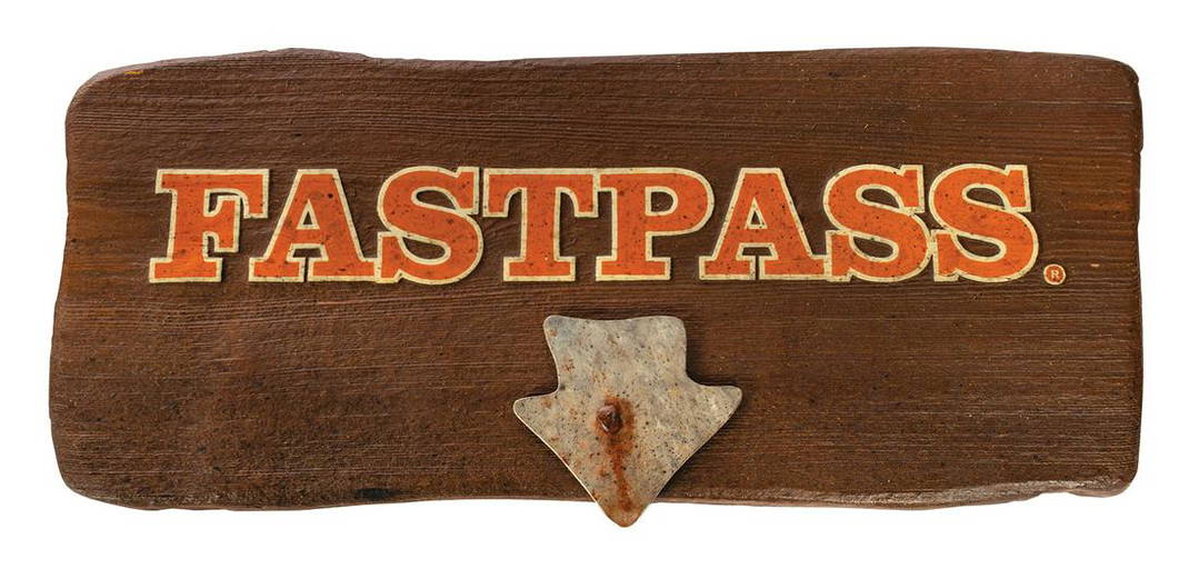 Big Thunder Mountain Railroad Fastpass Sign.