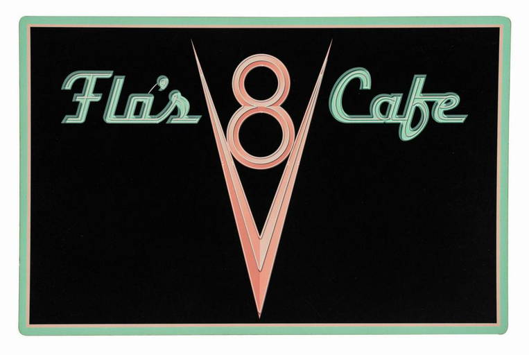 Flo's V8 Cafe Sign.