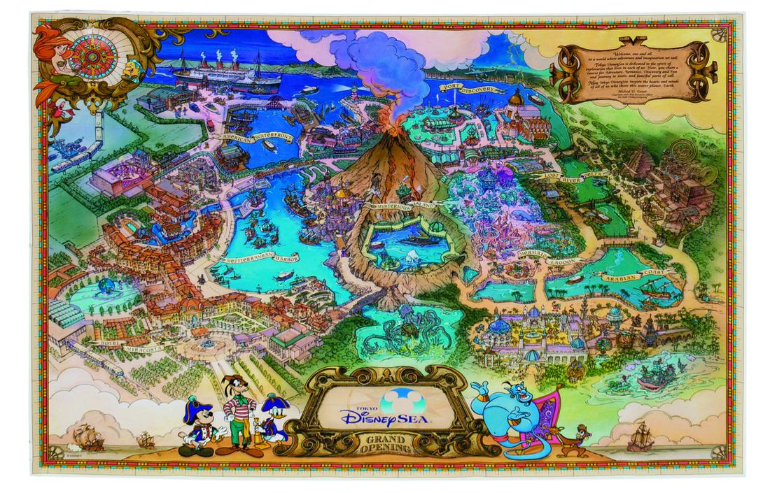 Tokyo DisneySea Grand Opening Map. - May 23, 2021 | Van Eaton Galleries ...