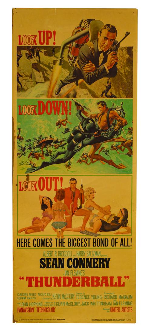 James Bond 007 Thunderball Insert Poster.