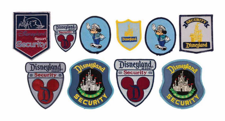 Collection Of (10) Disneyland Security Host Patches.