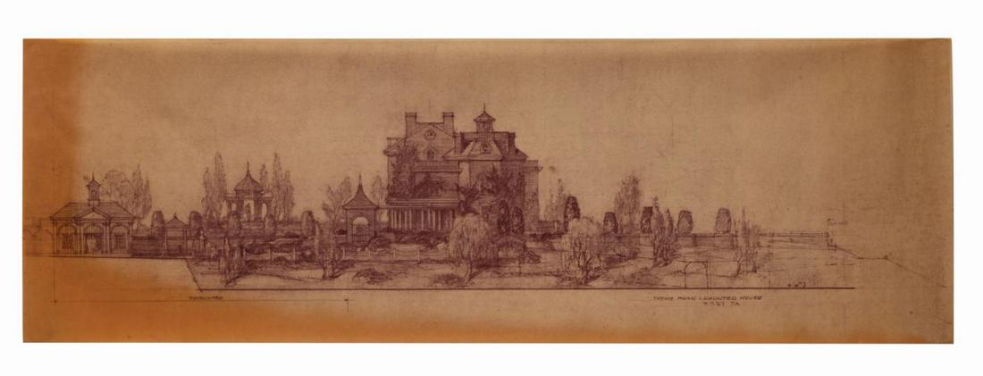 Haunted Mansion Early Ozalid Elevation Concept. - Dec 19, 2021 | Van ...