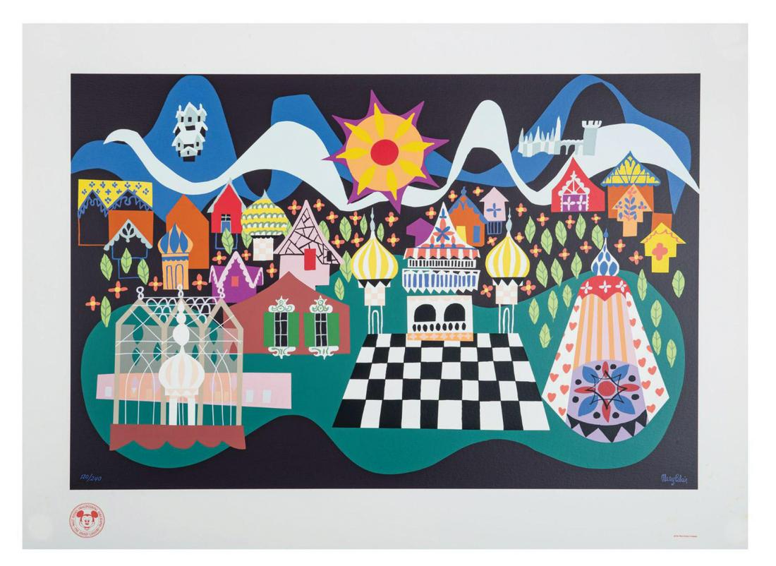 Mary Blair It's A Small World Serigraph.