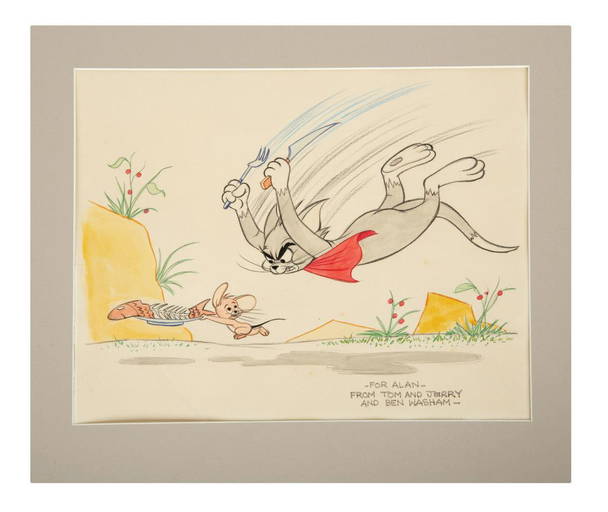 Original Tom & Jerry Drawing Signed By Ben Washam. (#0229) on Oct 08 ...