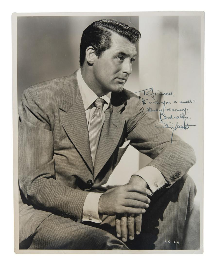 A Cary Grant Signed Oversized Photo.