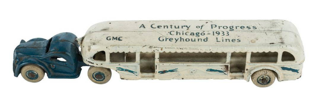 Arcade Cast Iron Greyhound 1933 Chicago Worlds Fair Bus