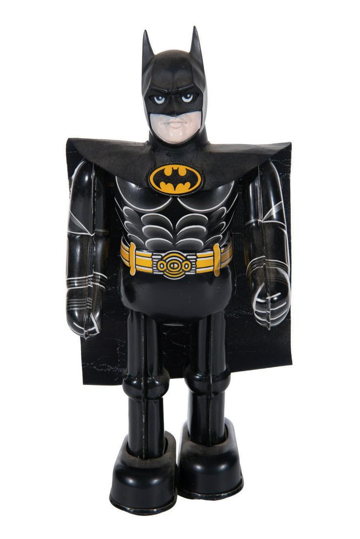 A Pair Of Billiken Batman & Joker Wind Up Tin Toys.