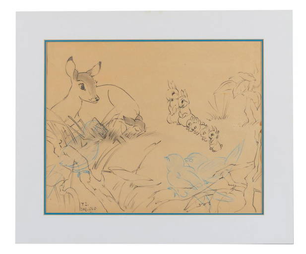 An Original Layout Drawing From "bambi."