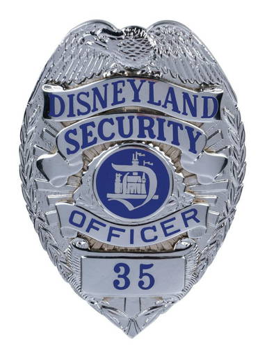 A Disneyland Security Officer Badge.
