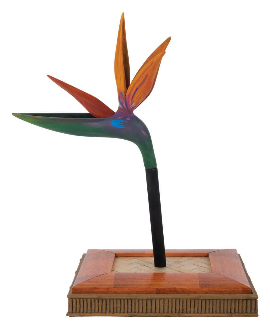 A Bird Of Paradise Audio-animatronics Figure Head. Auction