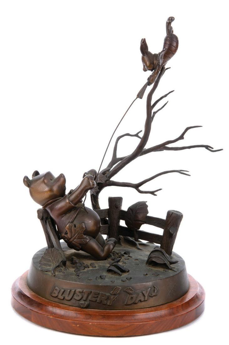 A Bill Toma Winnie The Pooh Blustery Day Sculpture Auction