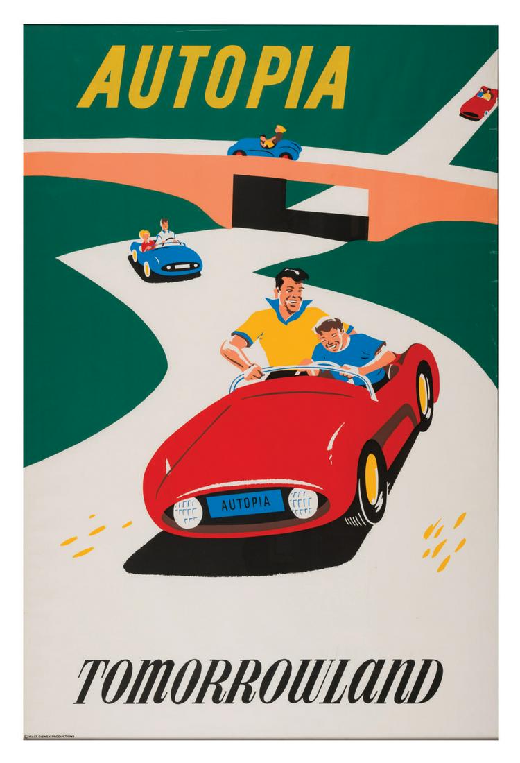 A Tomorrowland Autopia Attraction Poster.
