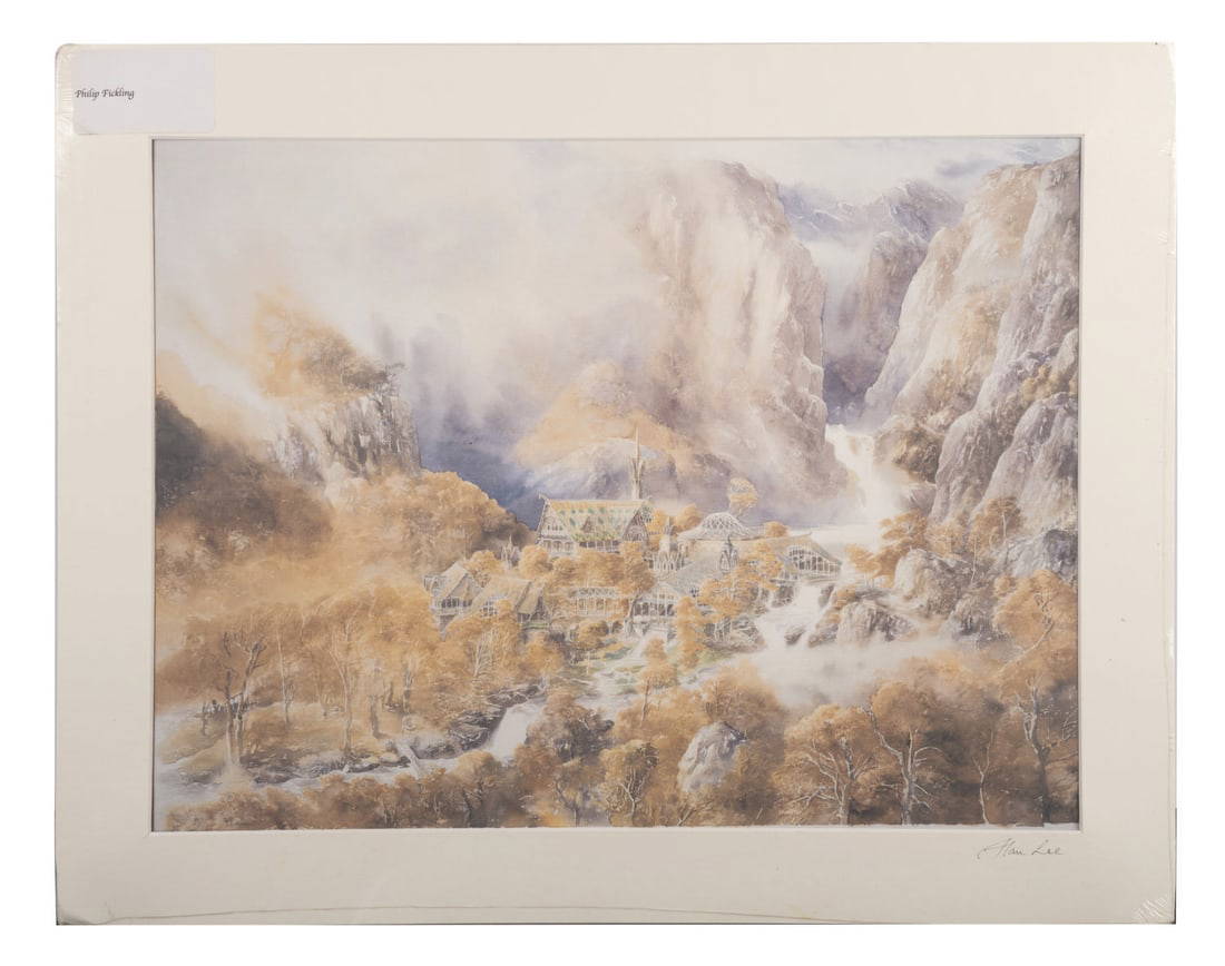 A Lord Of The Rings Rivendell Signed Print. Auction