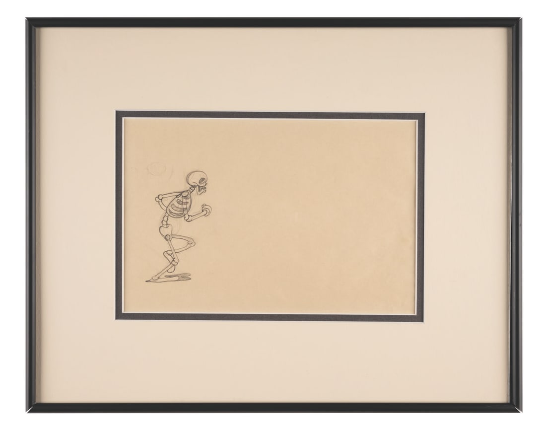 An Original Ub Iwerks Drawing From Skeleton Frolic Auction