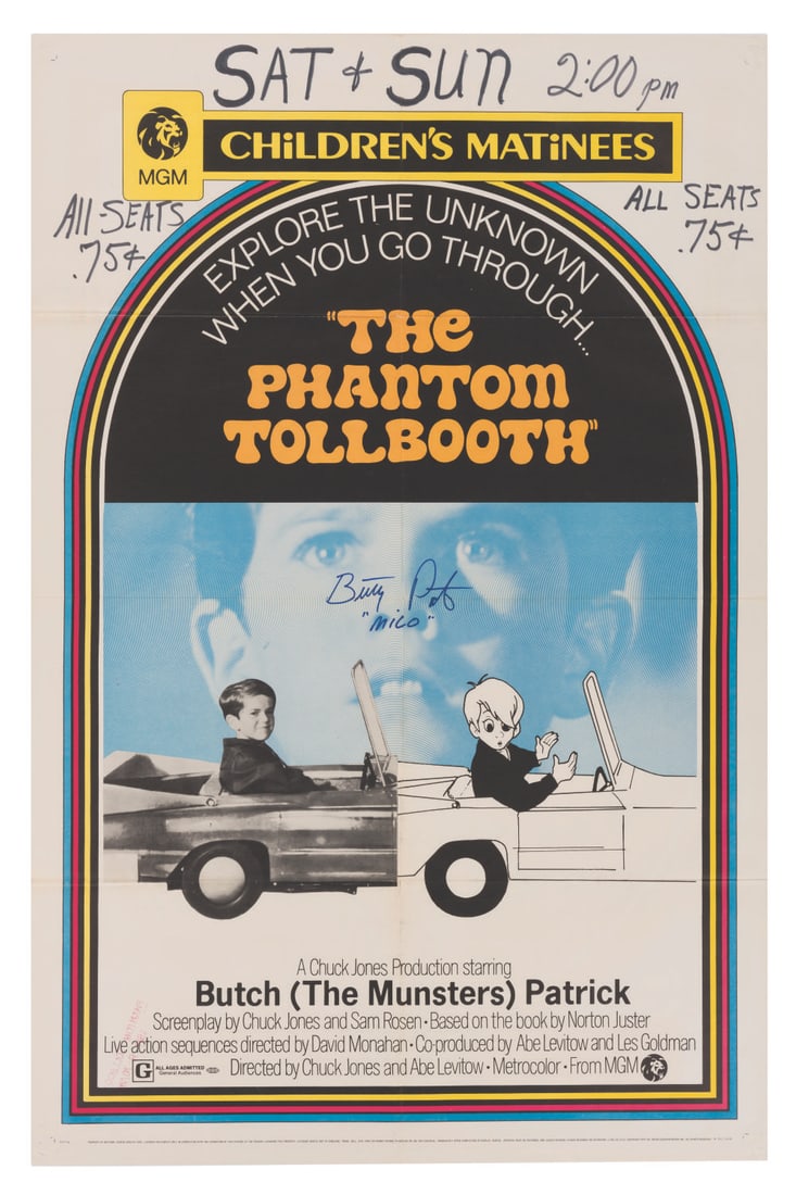 The Signed Phantom Tollbooth One-sheet Poster. Auction