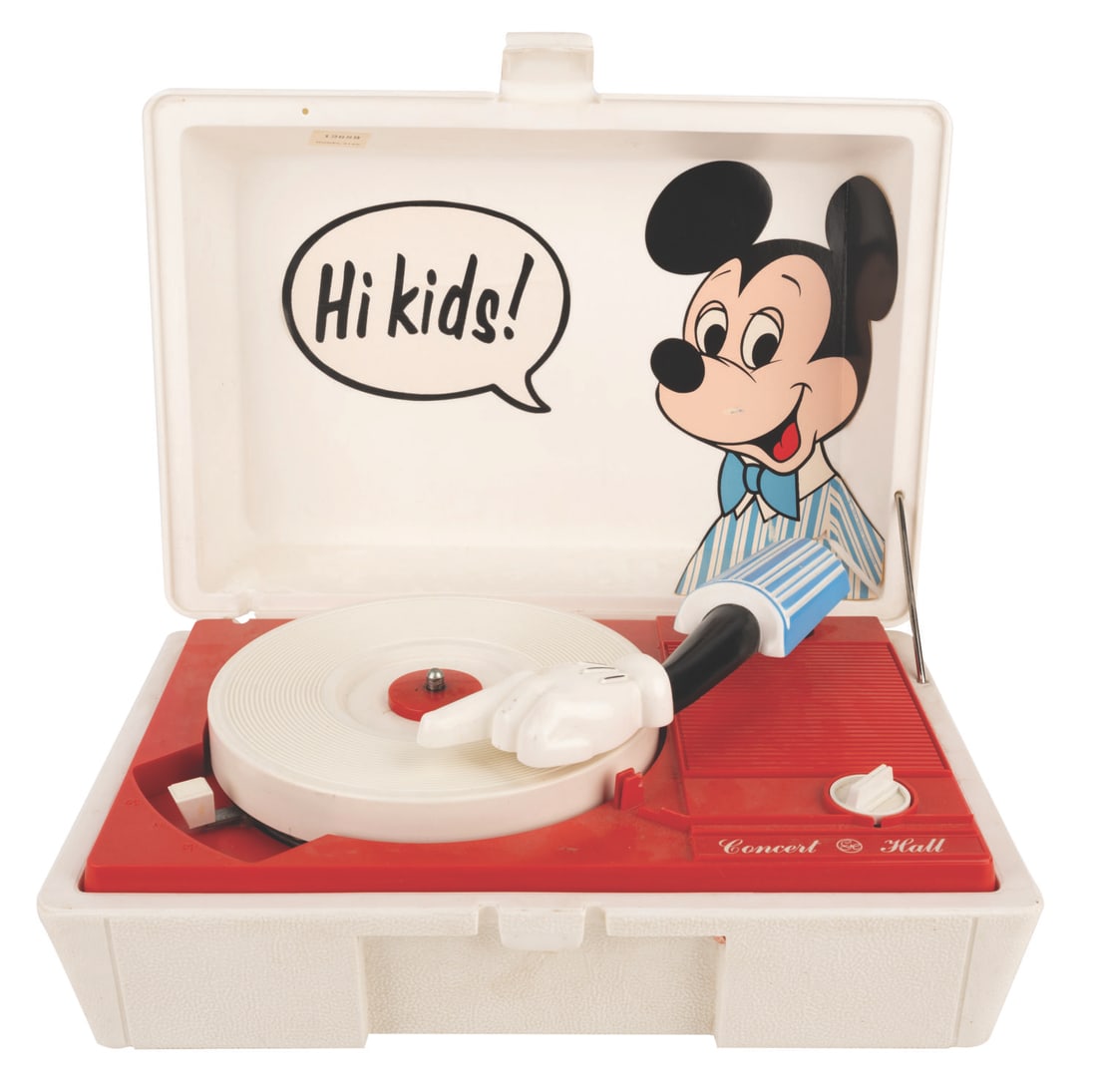 A "concert Hall Mickey Mouse Phonograph" Record Player. Auction