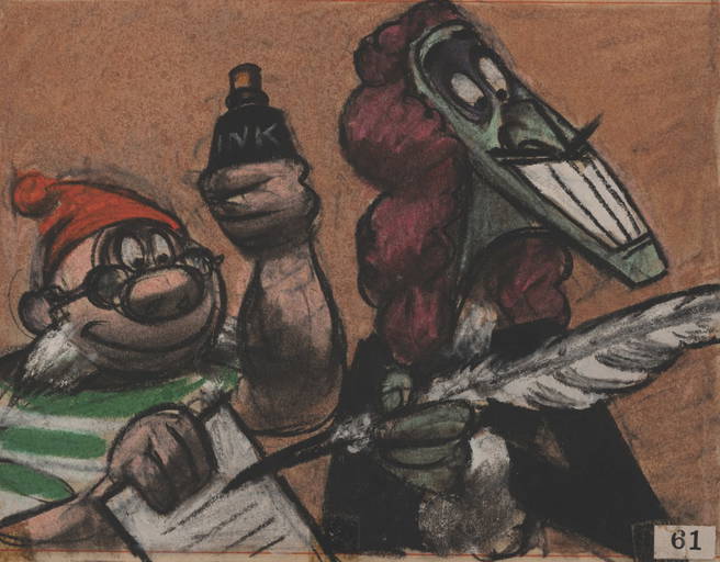 An Early Original Storyboard Panel From "peter Pan."