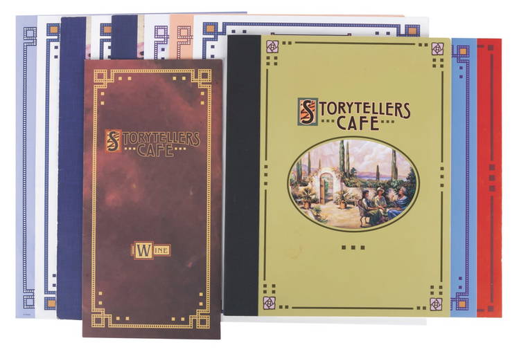A Collection Of Storytellers Cafe Menus.