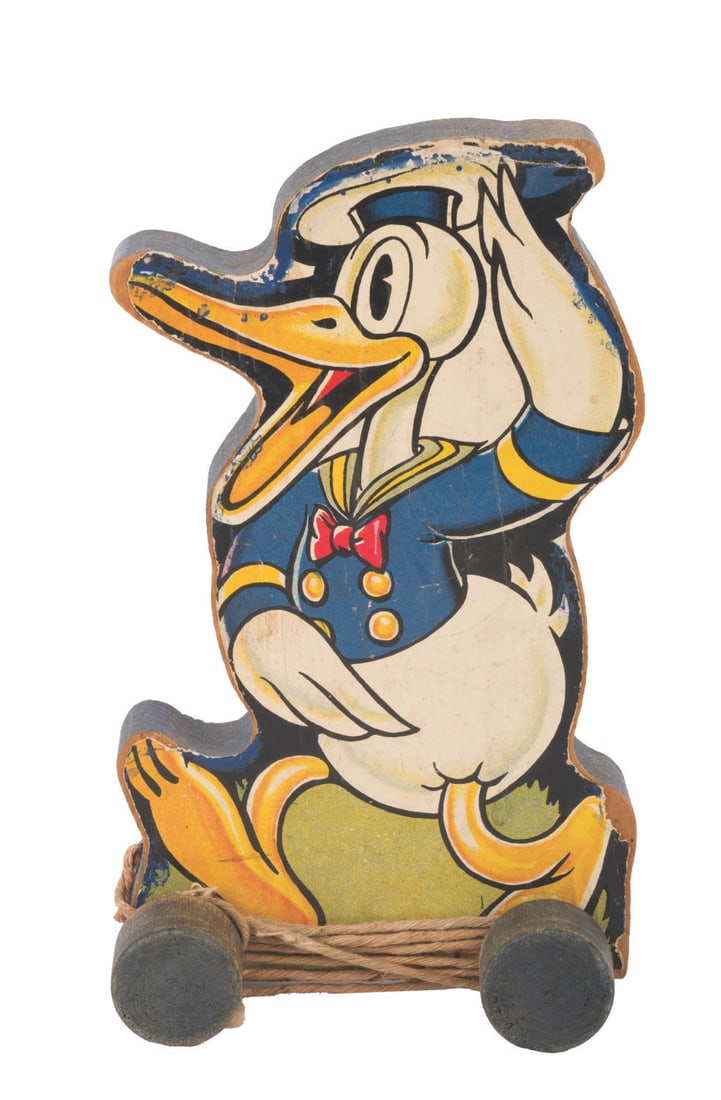 A Fisher-price Dapper Donald Duck Pull Toy. Auction