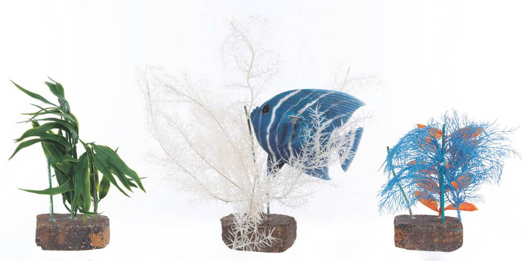 A 20,000 Leagues Blue Fish & Seaweed Prop Display.