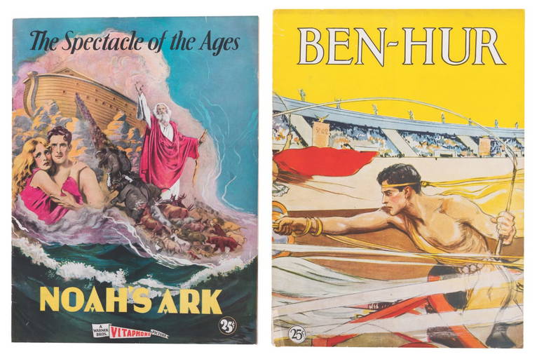 "noah's Ark" & "ben Hur" Film Souvenir Programs.