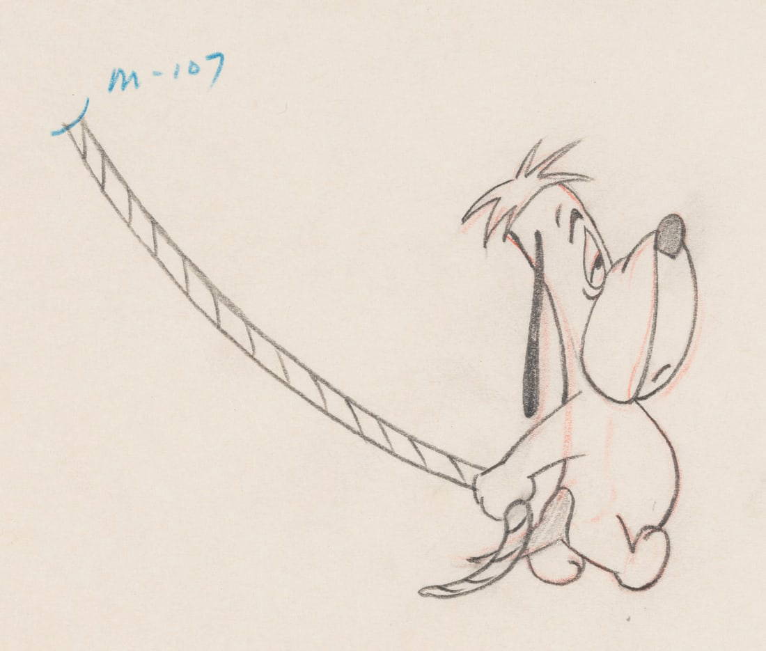 An Original "out-foxed" Droopy Production Drawing. Auction