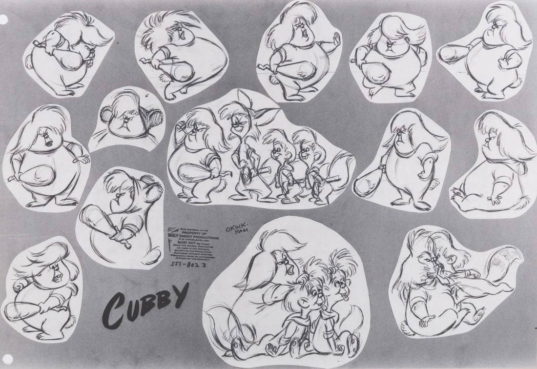A "peter Pan" Cubby Photostat Model Sheet. Auction