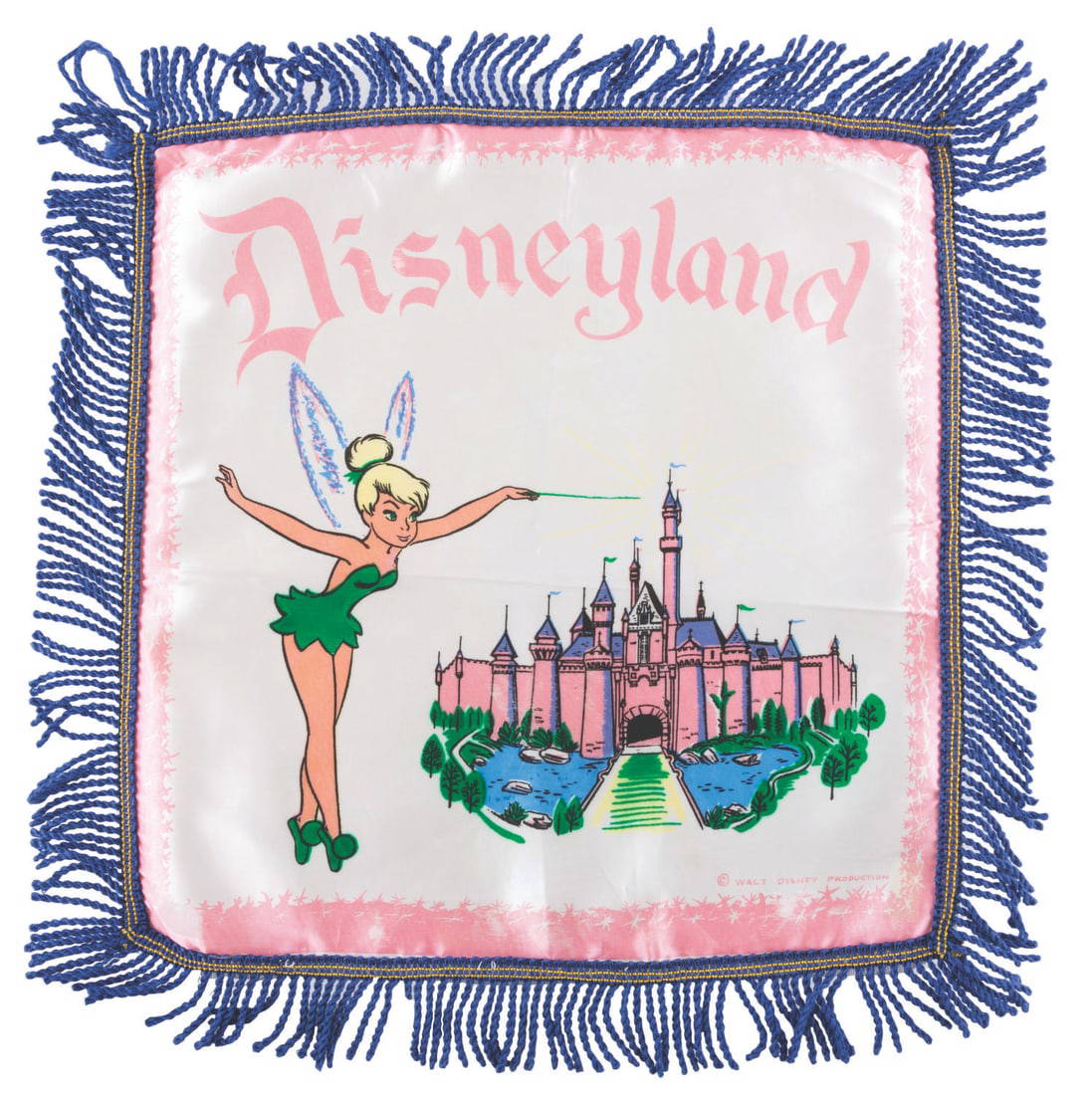A Disneyland Tinker Bell Throw Pillow. Auction