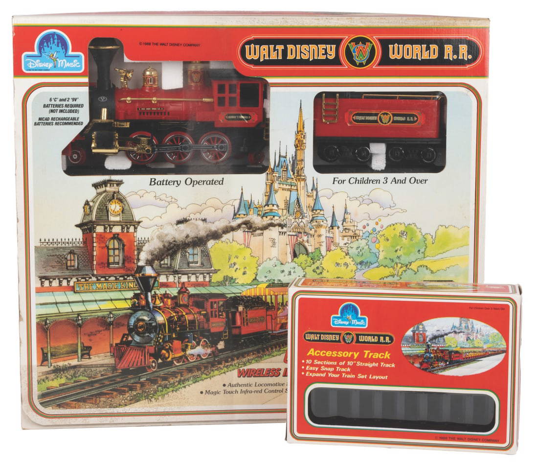 A Walt Disney World Train Set And Accessory Tracks Set. Auction