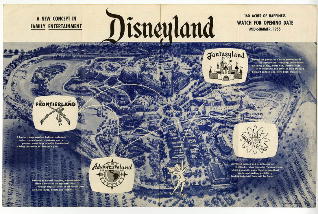 Disneyland Pre Opening Gate Flyer.