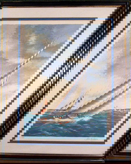 360: Alex Packham Signed Lithograph, Sailboat, Framed - Nov 01, 2005 ...