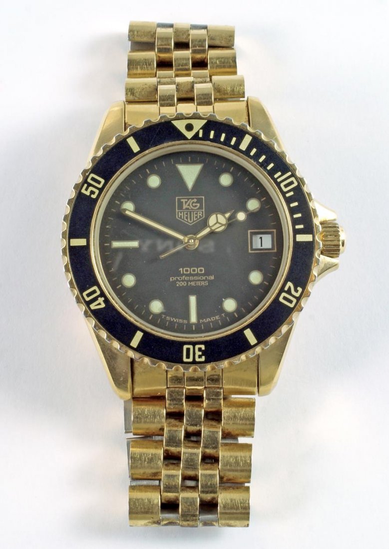 A Tag Heuer gold plated 1000 Professional 984 013N 200 - Sep 09, 2014 ...