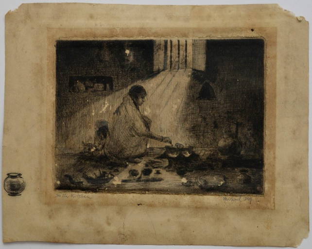 Mukul Dey, Indian 1895 1989 ''in The Kitchen'';