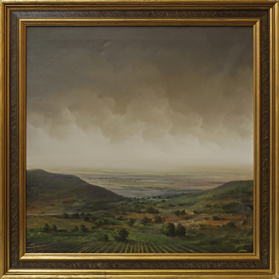 Juan Roldan, Spanish 1940 2014 ''paisaje En Verdes'';