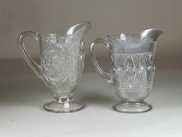 2 Pattern Glass Pitchers