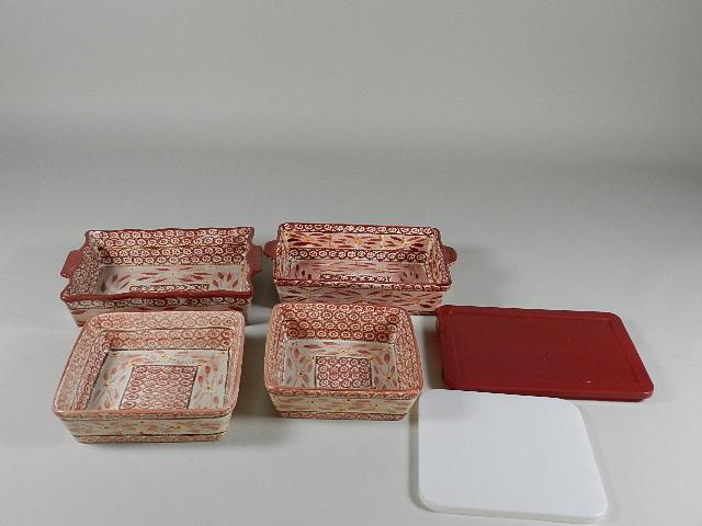 4 Old World Temp Tations Baking Dishes